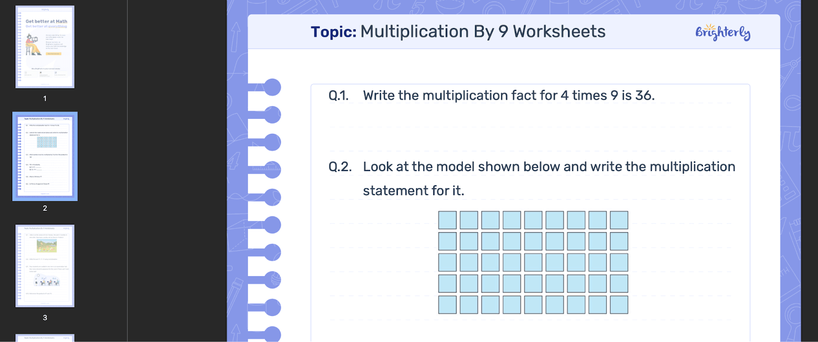 Multiplication By 9 Worksheets [Free Printable]