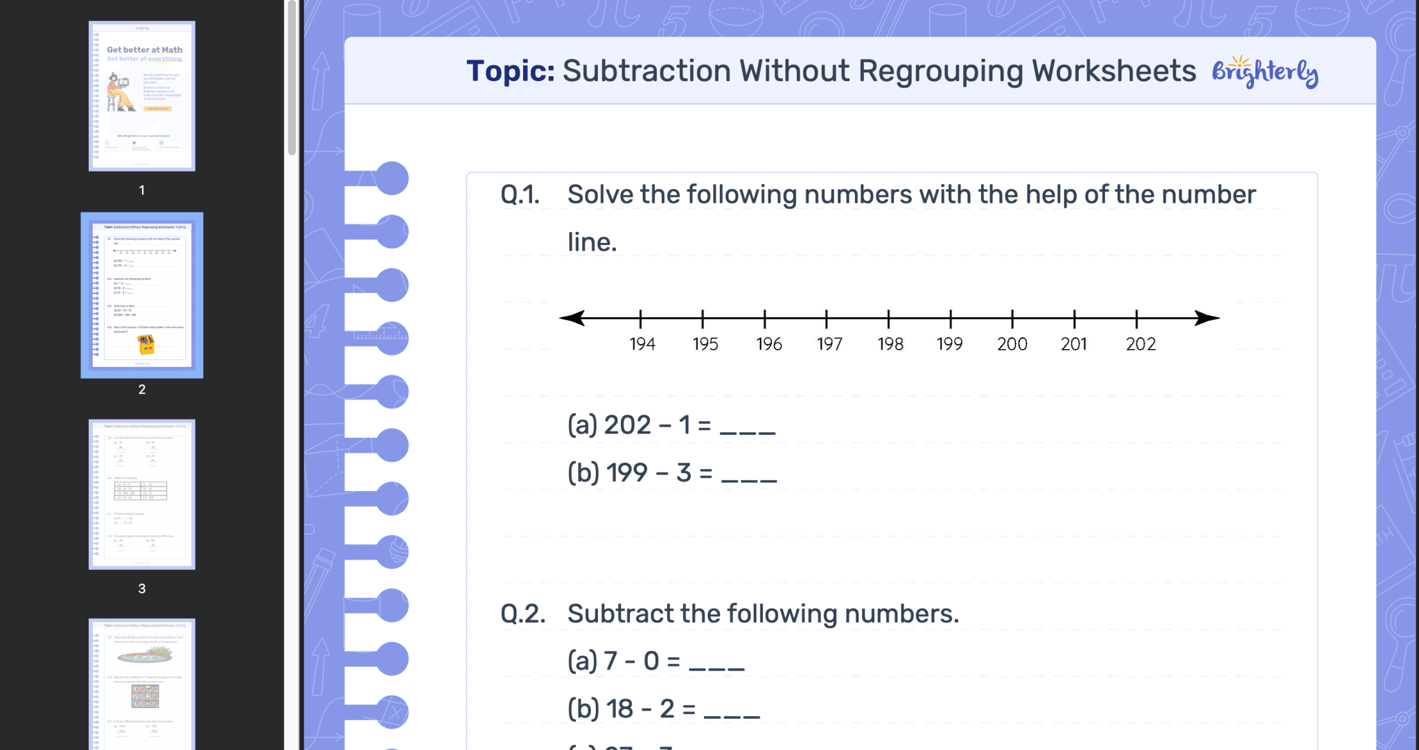 Subtraction Without Regrouping Worksheets [Free Printable]