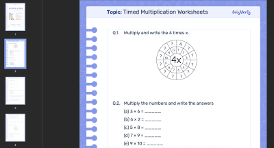 Timed Multiplication Worksheets [Free Printable]