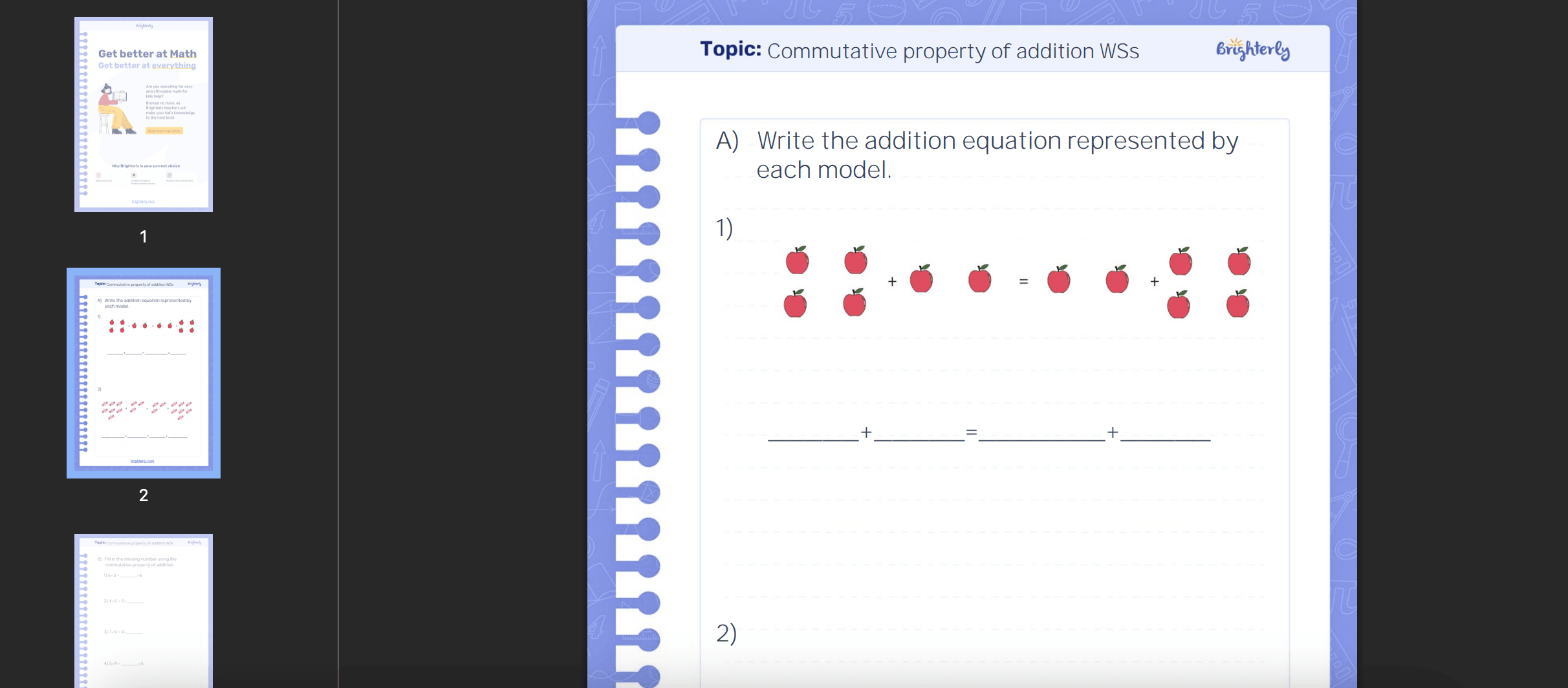 Addition Worksheets Commutative Property