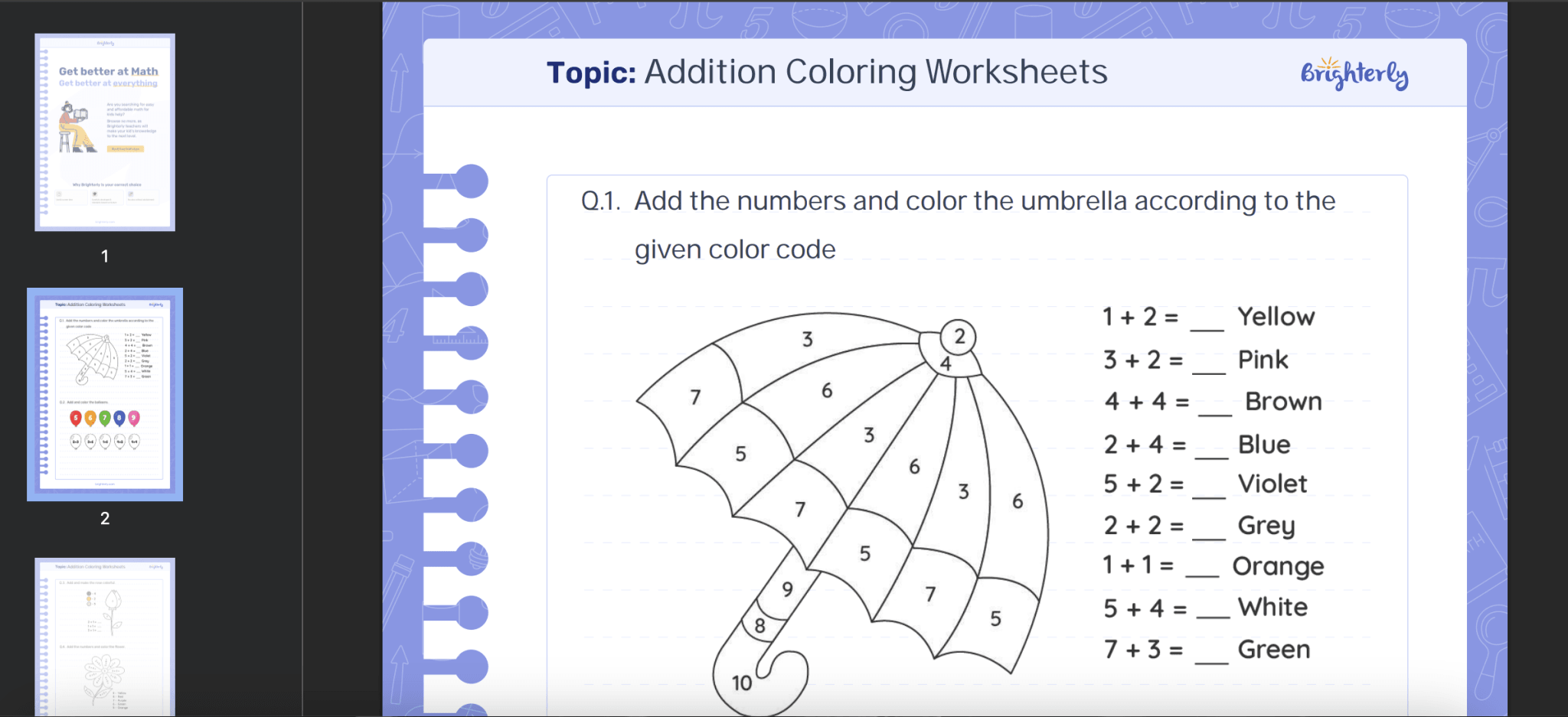 Addition Coloring Worksheets [Free Printable]