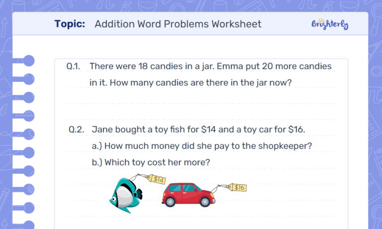 Engage Students with addition word problems worksheets.