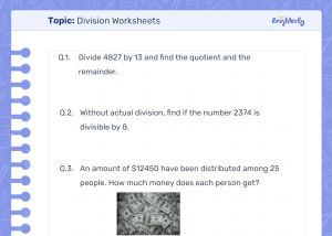 Printable 7th grade division worksheets