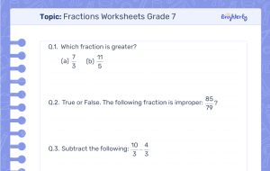 Free fractions worksheets grade 7 and how they can help your child