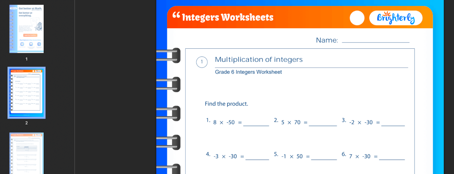 Integer Word Problems Worksheet [Free Printable]