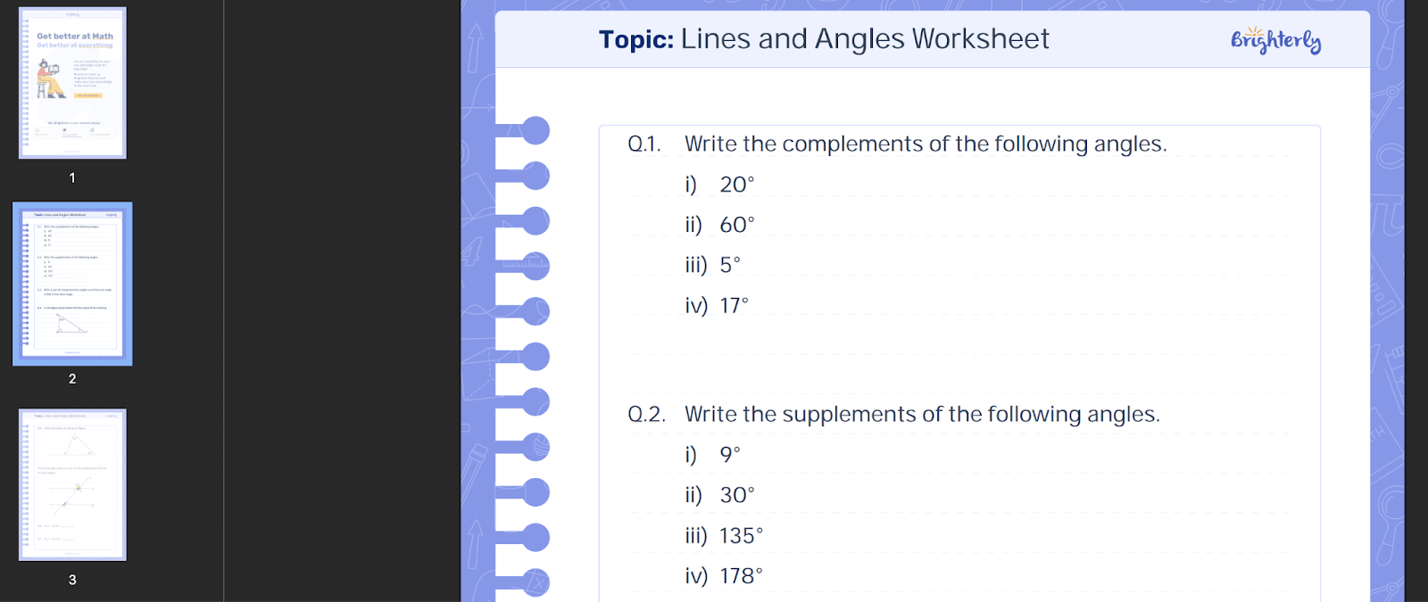 Lines and Angles Worksheet [Free Printable]