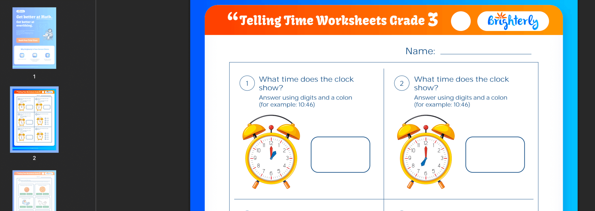 Time Worksheets Grade 3 [Free Printable]