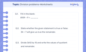 Division problems worksheets every child you use