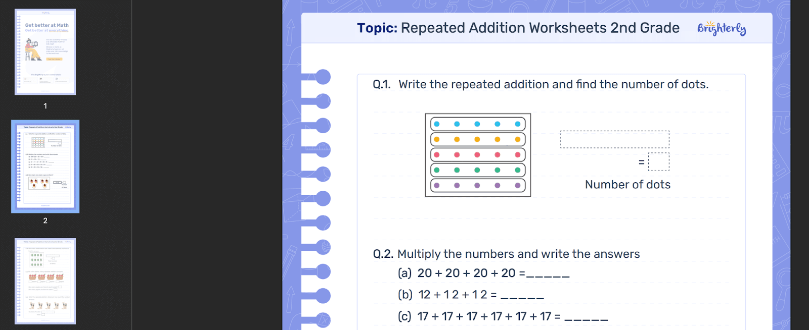 Repeated Addition Worksheets [Free Printable]