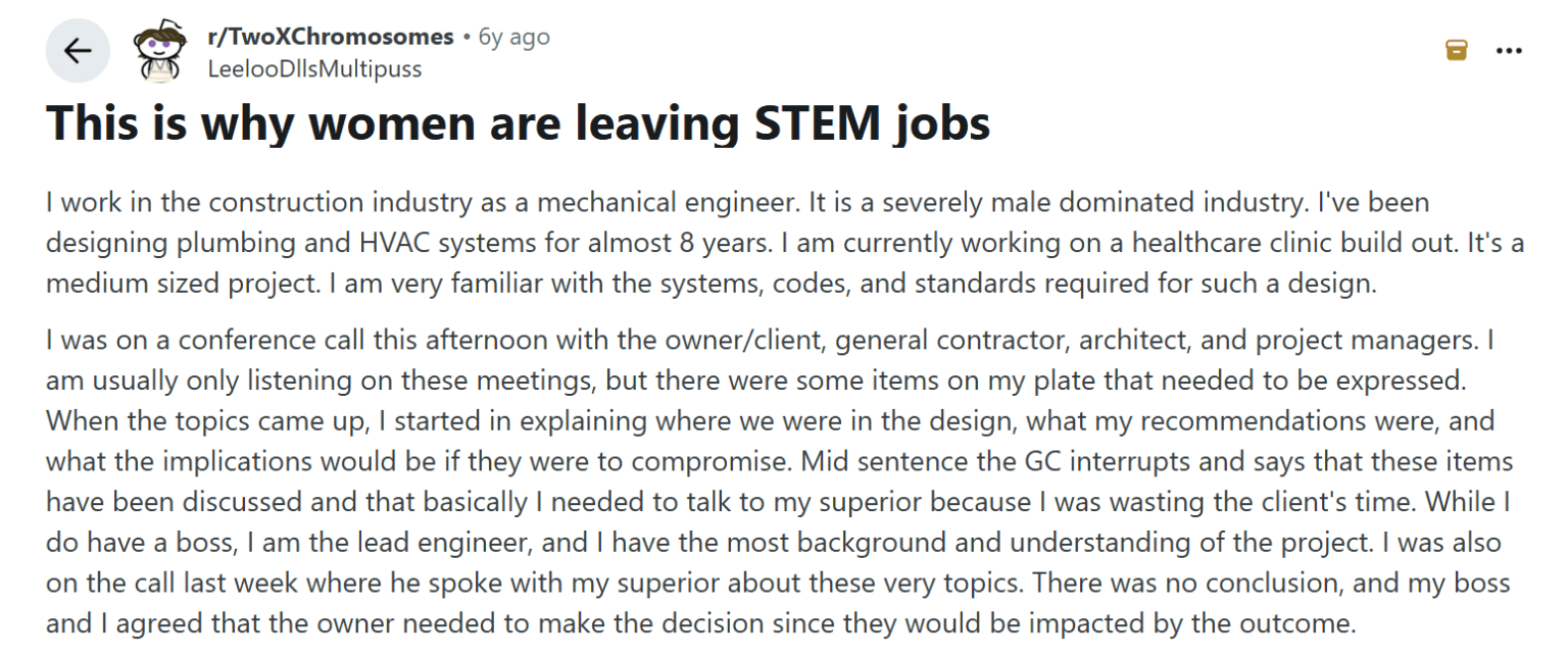 Gender Gap in STEM Statistics 2025-2026