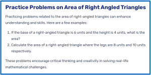 Area of right triangle worksheet [Free Printable]