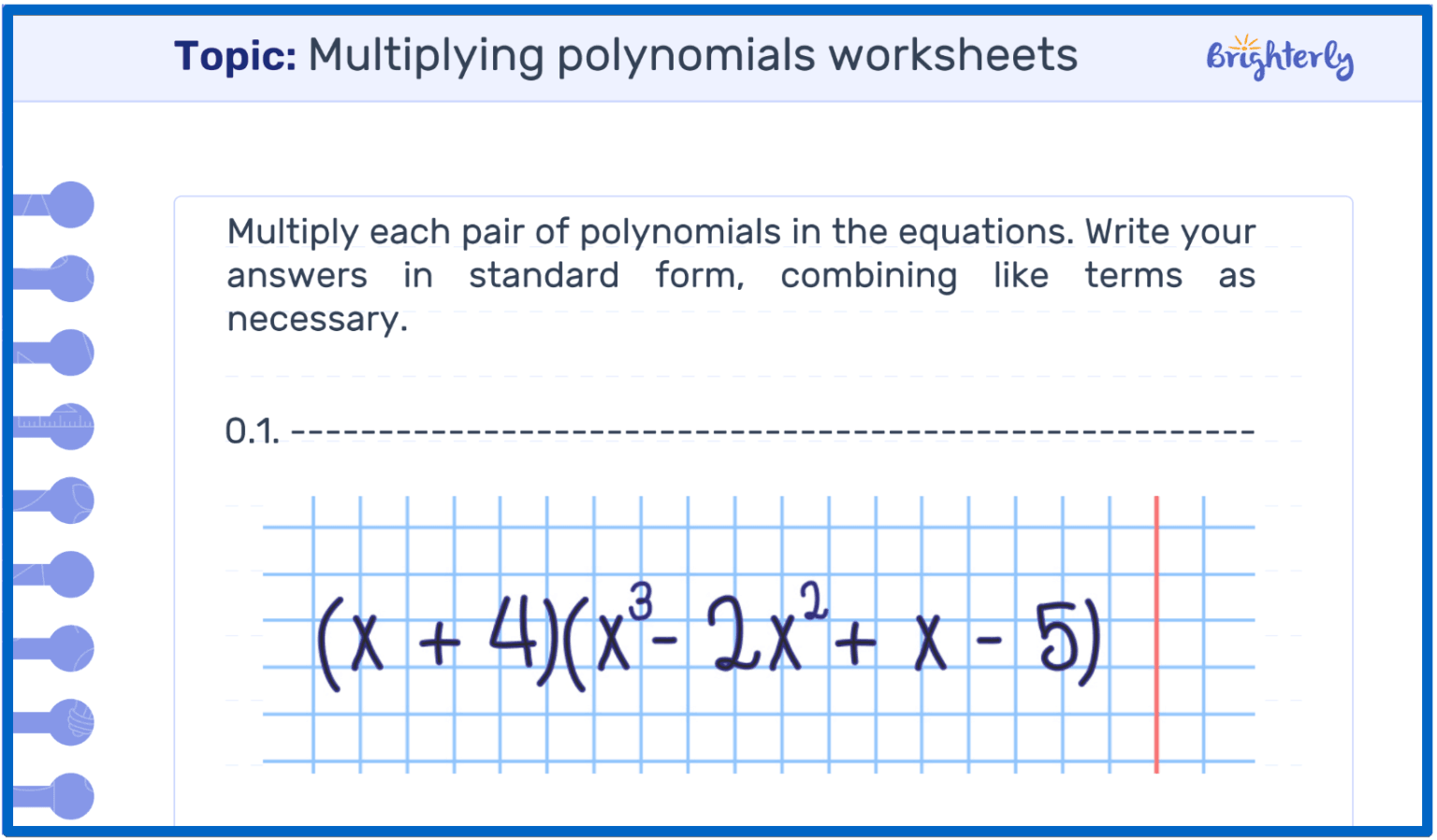 Multiplying Polynomials Worksheet [Free Printable]