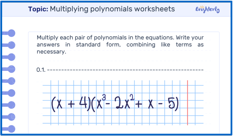 Multiplying Polynomials Worksheet [Free Printable]