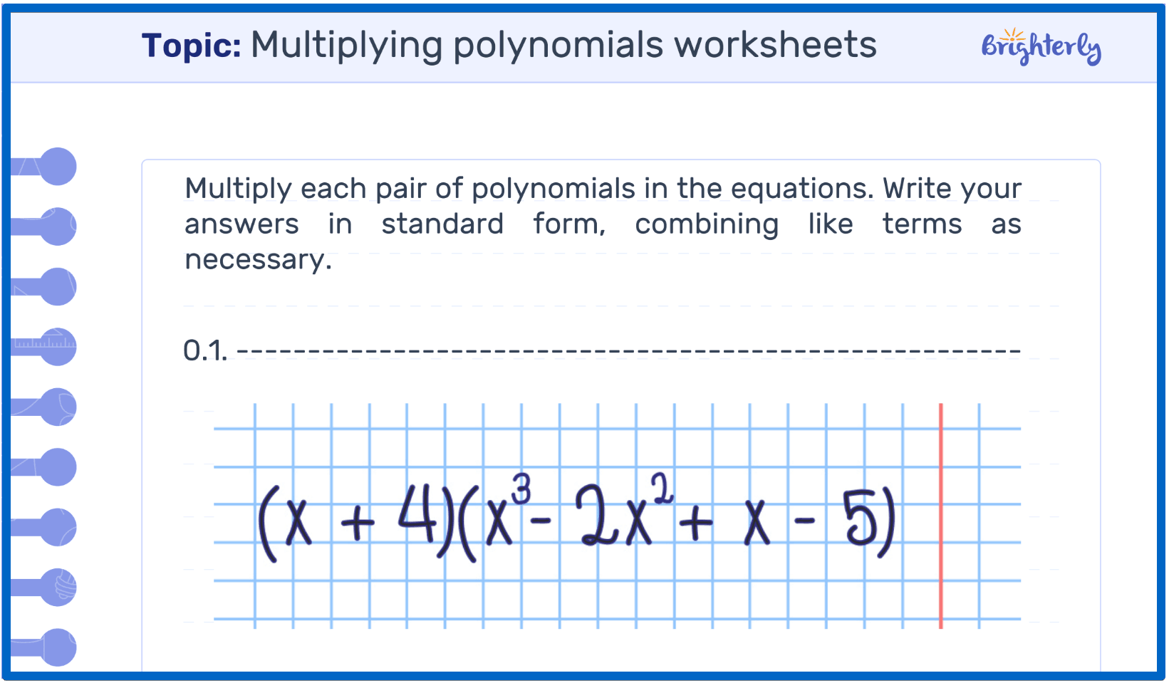 Multiplying Polynomials Worksheet [Free Printable]