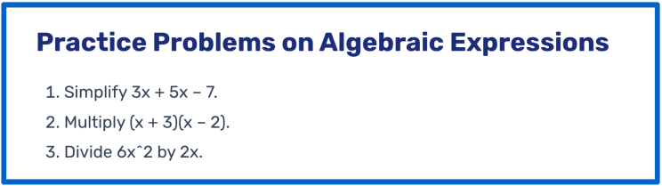 Writing algebraic expressions worksheet [Free Printable]