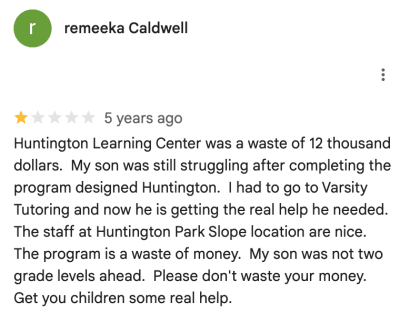 Huntington Learning Center Reviews 2025