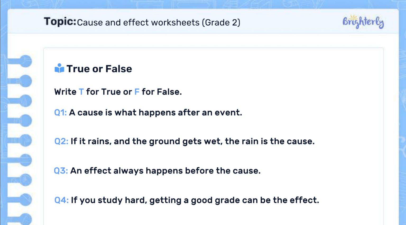 Cause and Effect Worksheets Grade 2 [Free Printable]