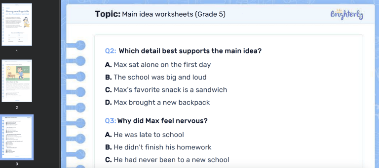 Main Idea Worksheets 5th Grade [Free Printable]