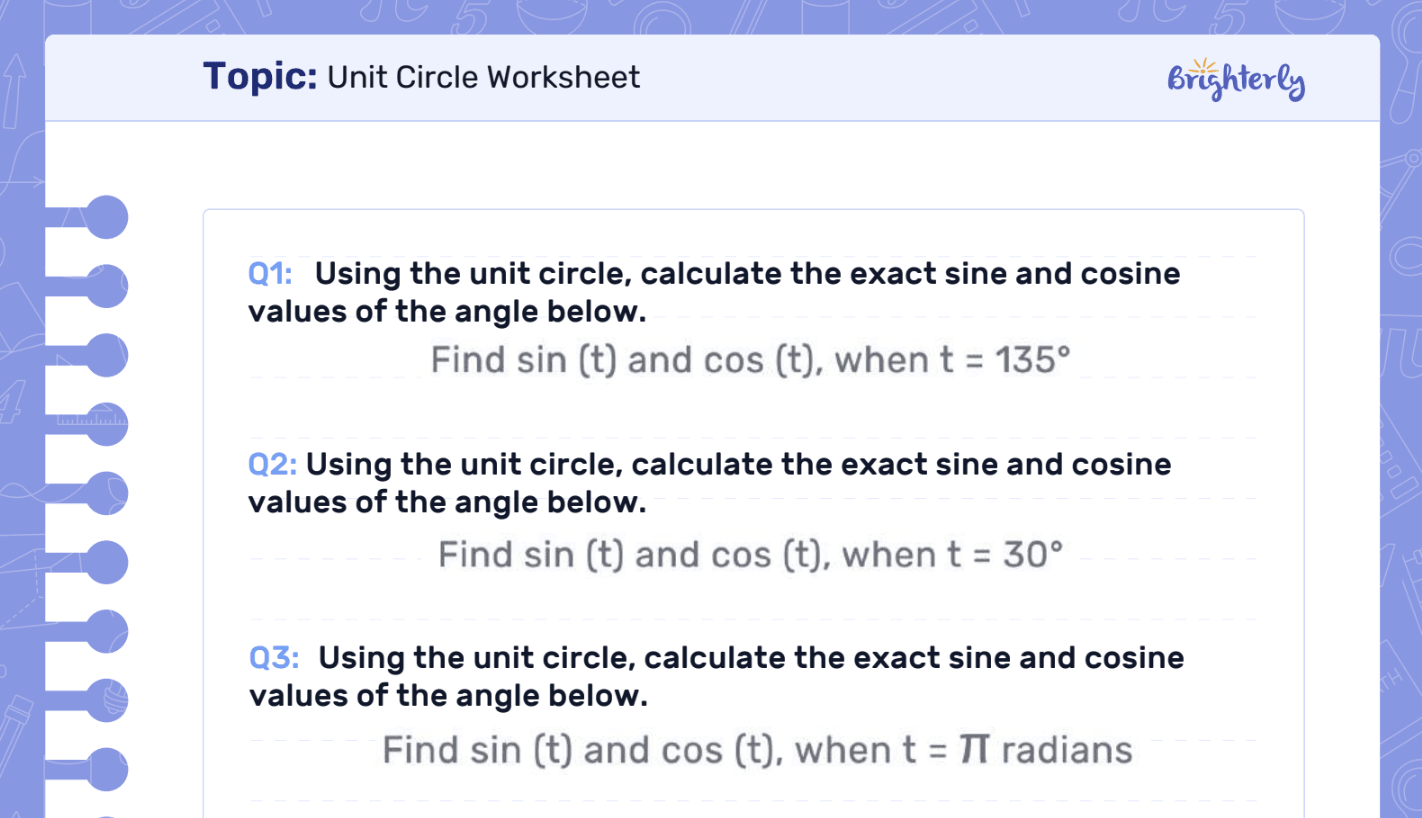 Unit Circle Worksheet [Free Printable]