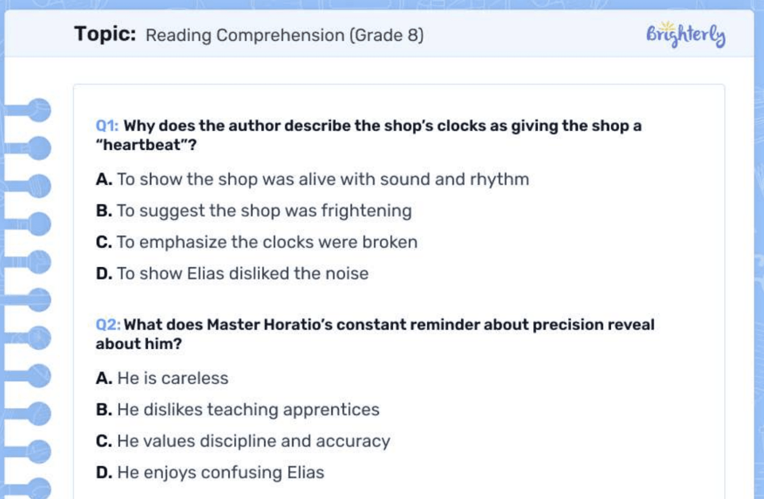 8th Grade Reading Comprehension Worksheets [Free Printable]