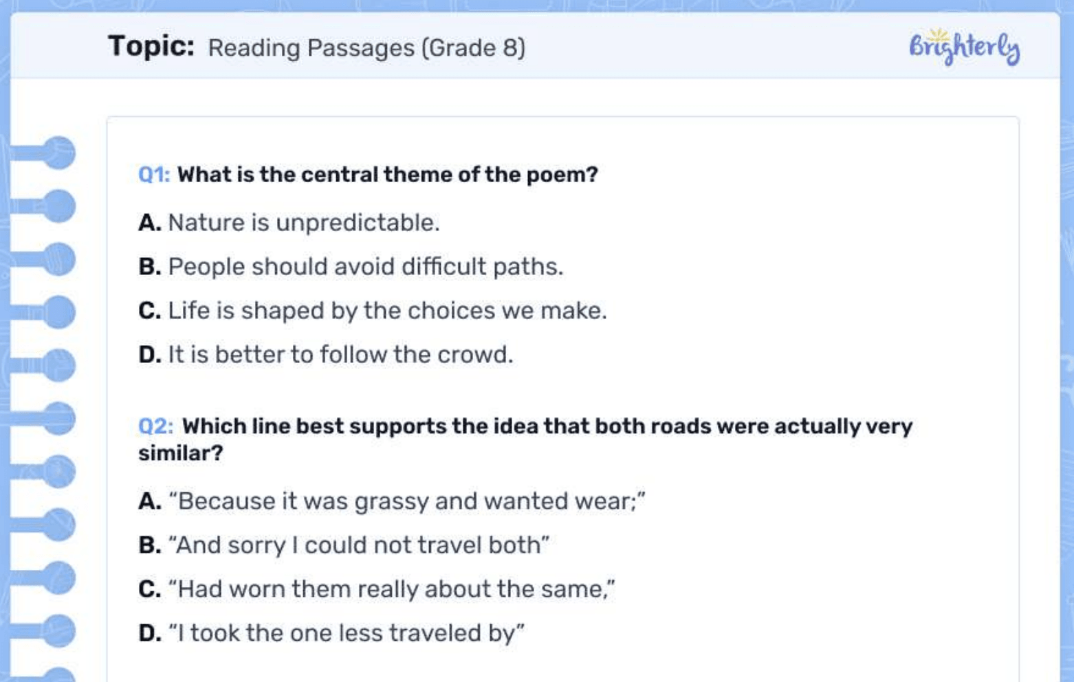 8th Grade Reading Passages Worksheets [Free Printable]