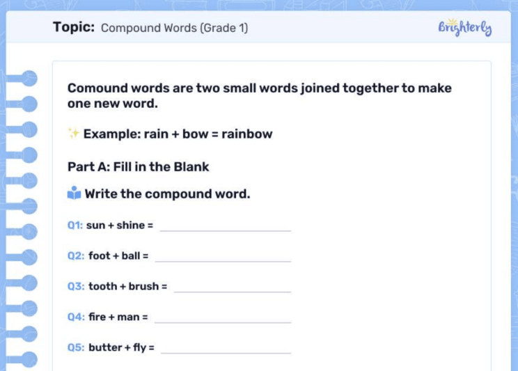 Compound Words Worksheet [Free Printable]
