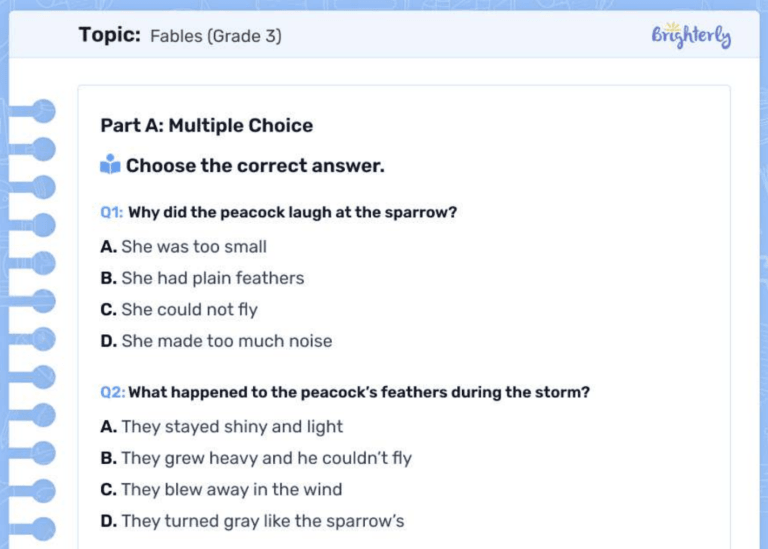 Fable Story Worksheets [Free Printable]