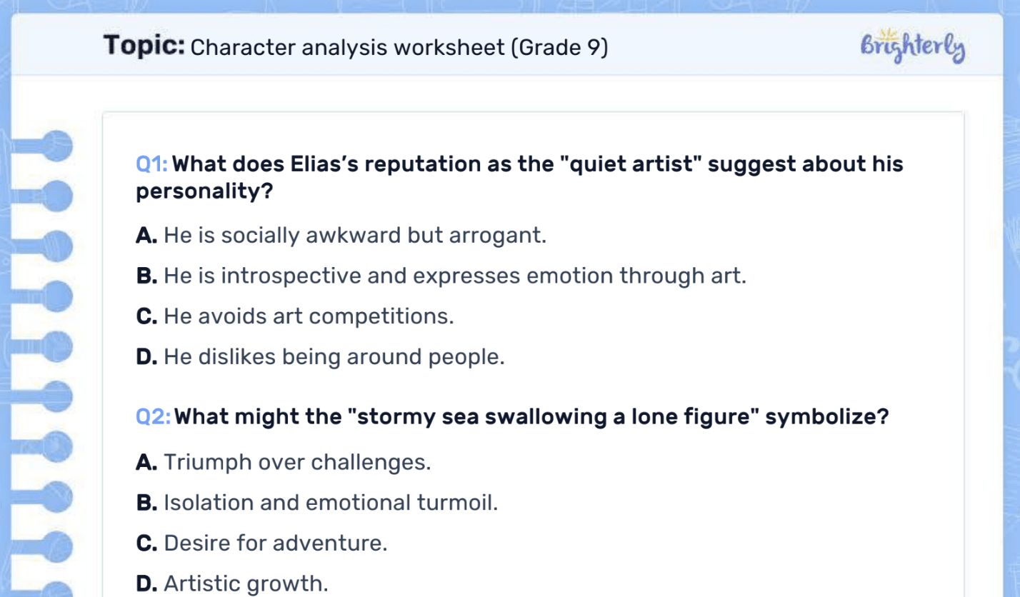 Character Analysis Worksheet [PDFs]