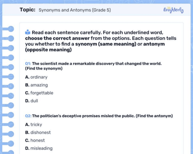Synonyms and Antonyms Worksheets [Free Printable]