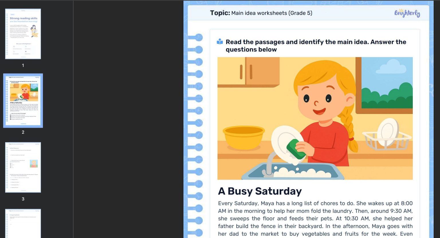 Teaching Main Idea: Simple Reading Strategies for Children