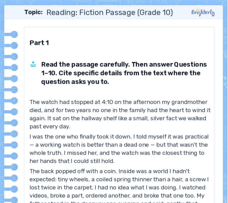Free 10th Grade Reading Passages with Questions PDF