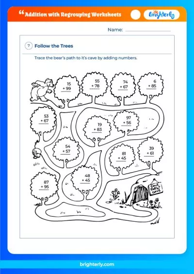 Free Printable Addition With Regrouping Worksheets [PDFs] Brighterly