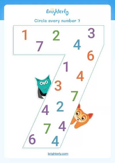 Free Printable Number 7 (Seven) Worksheets for Kids [PDFs] Brighterly