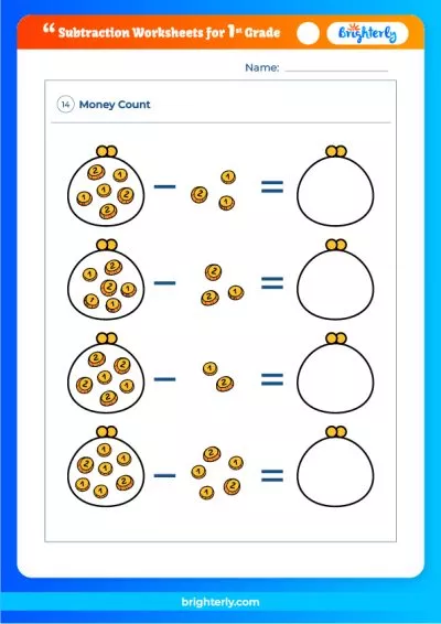 Free Printable Subtraction Worksheets For Grade 1 [PDFs] Brighterly.com