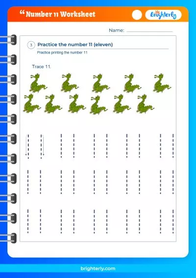 Free Printable Number 11 (Eleven) Worksheets for Kids [PDFs]