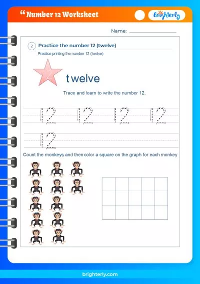 Free Printable Number 12 (Twelve) Worksheets for Kids [PDFs]