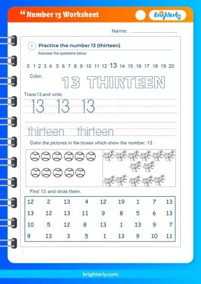 Free Printable Number 11 (Thirteen) Worksheets for Kids [PDFs]