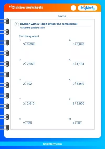Free Printable 6th Grade Division Worksheets [PDFs] Brighterly