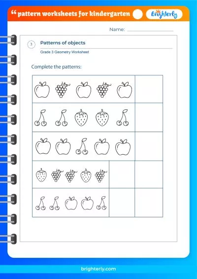 Free Printable Pattern Worksheets For Kindergarten [PDFs]