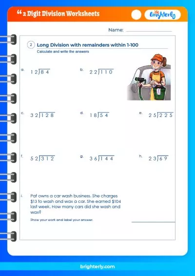 FREE Printable 2 Digit Division Worksheets [PDFs] Brighterly
