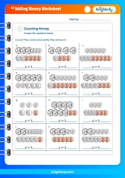FREE Printable Adding Money Worksheets [PDFs] Brighterly.com