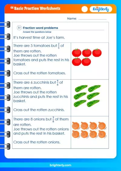 FREE Printable Basic Fractions Worksheets [PDFs] Brighterly