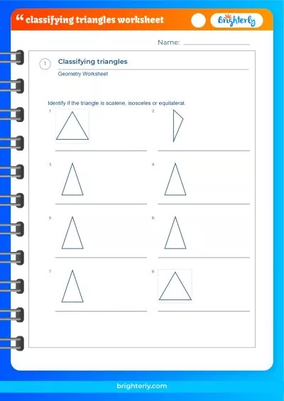 FREE Printable Classifying Triangles Worksheets [PDFs] Brighterly