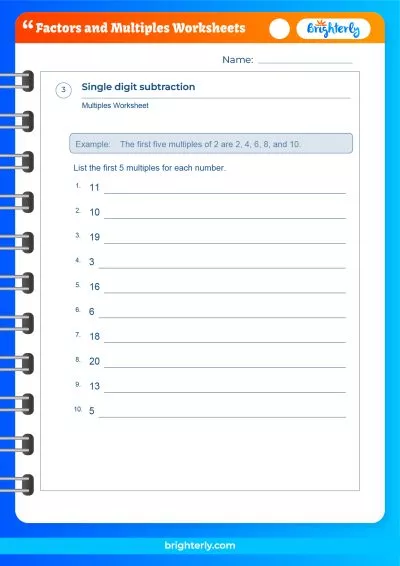 FREE Factors And Multiples Worksheets [PDFs] Brighterly.com