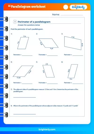 FREE Printable Parallelogram Worksheets [PDFs] Brighterly.com