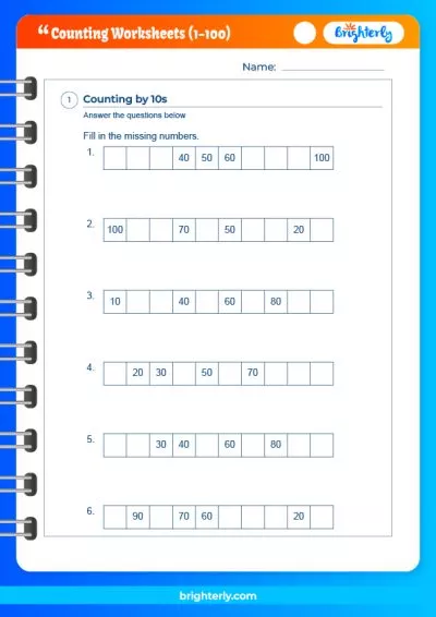 How to Use Counting Worksheets 1 100 [PDFs] Brighterly.com