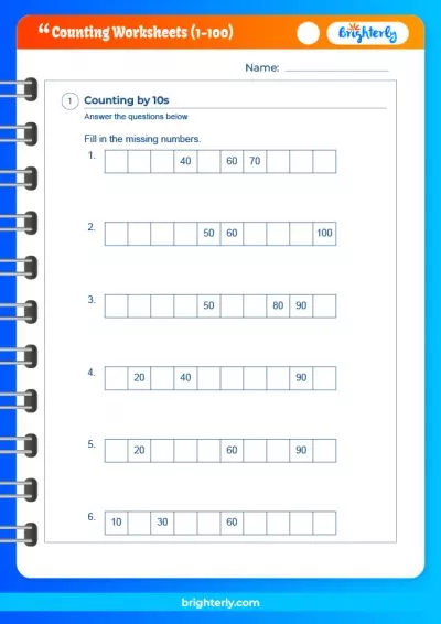 How to Use Counting Worksheets 1 100 [PDFs] Brighterly.com
