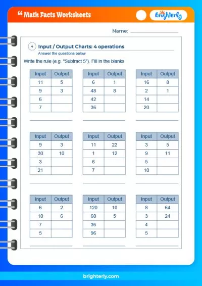 FREE Enhance Your Knowledge of Math Facts Worksheets [PDFs]