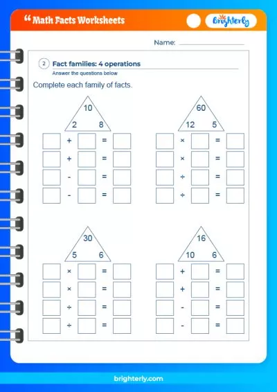 FREE Enhance Your Knowledge of Math Facts Worksheets [PDFs]