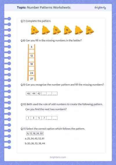 Benefits Of Studying With Number Patterns Worksheets For Kids [PDFs ...